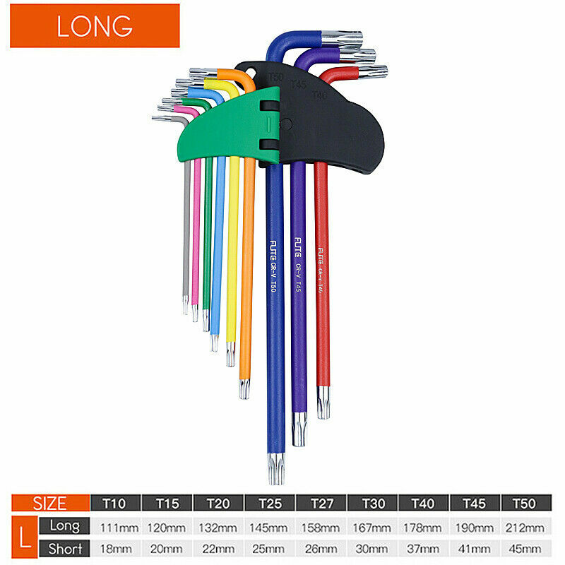 9pcs Hex Key Allen Wrench Set Ball End SAE Metric Star Long Arm ...