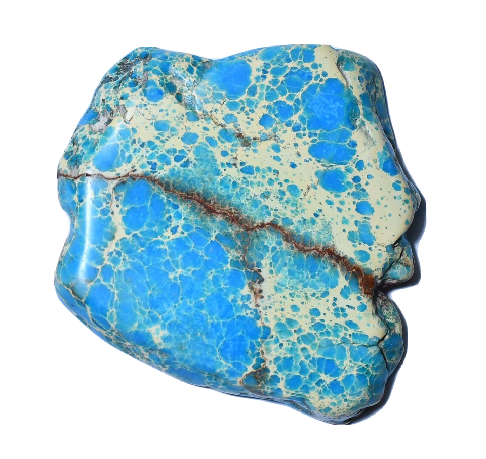 Natural Blue Ridge Turquoise 132.0 Ct Polished Slab Untreated Certified ...