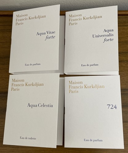 4pc MFK Unisex AQUA and FRESH Scents Parfum Set - 2ml Spray Samples NEW ...