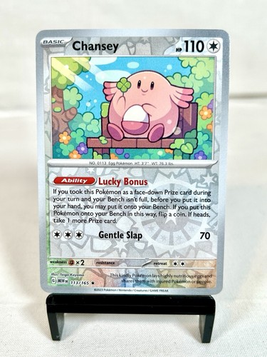 Pokemon TCG Chansey 113/165 Reverse Holo Rare Scarlet & Violet 151 ...