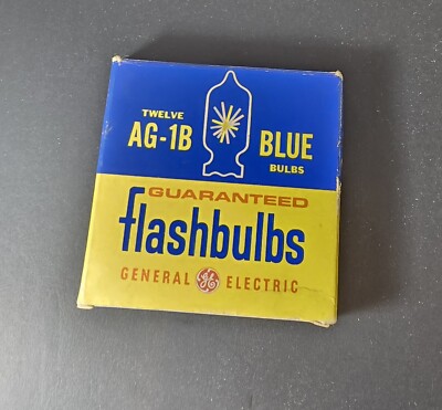 OPEN BOX - Vintage GE AG-1B Blue Flashbulbs Original Box - 5 Bulbs | eBay