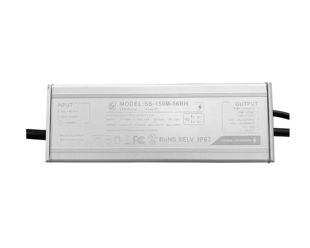SS-150M-56BH 150W AC 277-480V SOSEN, LED Driver Power Supply Output: 22 ...