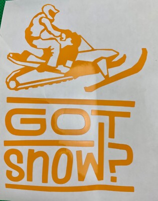 Snowmobile Got Snow Yellow Vinyl Car Decal Bumper Sticker | eBay