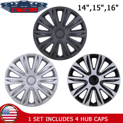 14"/15"/16" Universal Wheel Rim Cover Hubcaps Snap On Car Truck SUV Set ...