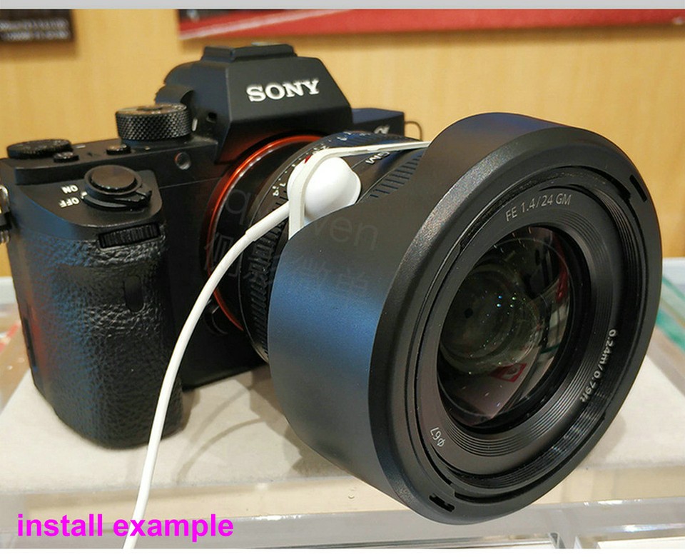 67mm Camera Petal Lens Hood Shade for Sony FE 24mm F1.4 GM ALC-SH154 ...