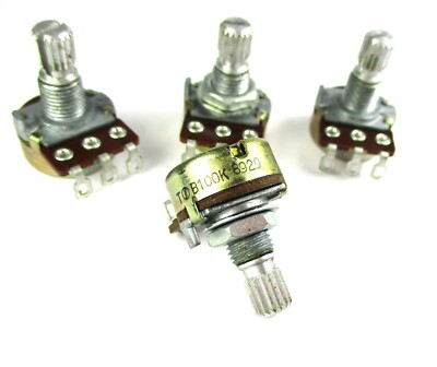 4pcs Alpha B100K Ohm Linear Potentiometer, with Dust Seal & Hardware ...