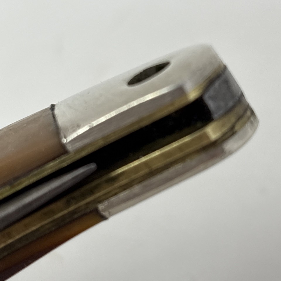 Old Timer Schrade 1250T Single Blade Pocket Knife Leather Sheath *READ ...