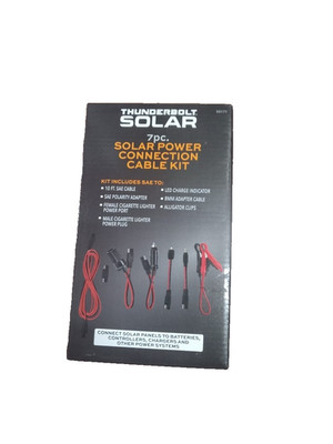 BRAND NEW Thunderbolt 6 pc Solar Power Connection Cable Kit USA SELLER ...