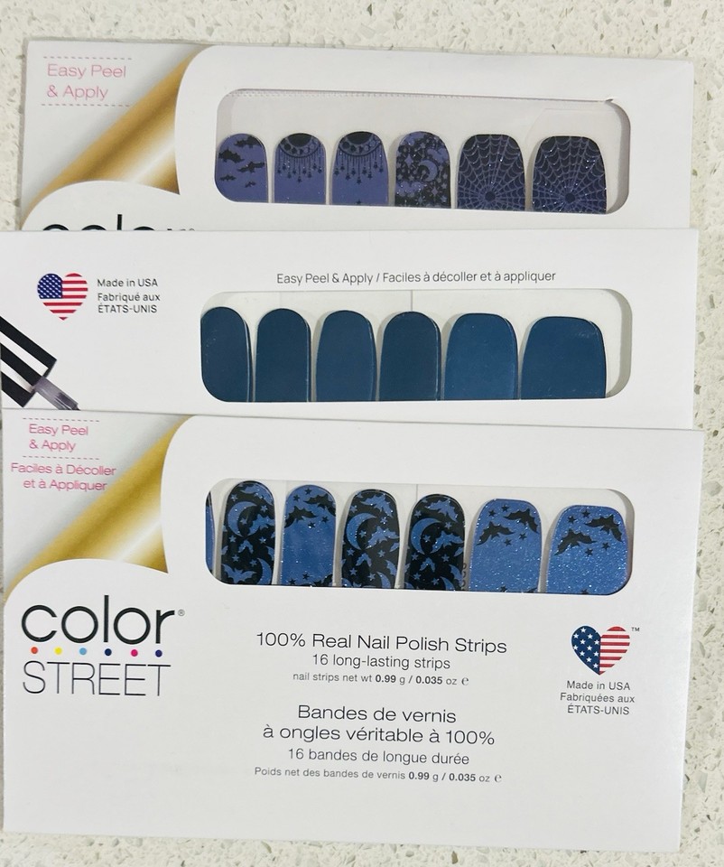 Color Street Halloween OG Hex Girlfriend + Meet Me at Midnight+Bat’s ...