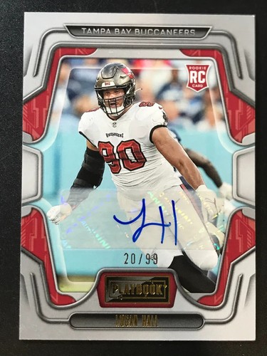 2022 Panini Playbook Rookie Autograph Logan Hall Tampa Bay Buccaneers ...