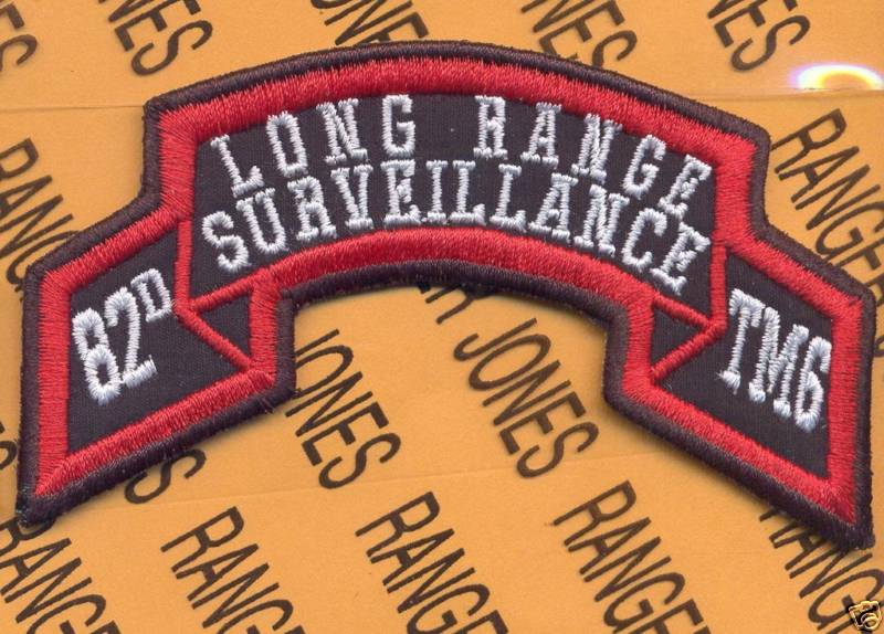 Team 6 82nd ABN LRS Long Range Surveillance AIRBORNE RANGER ~4" scroll ...