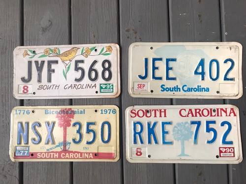 South Carolina License Plate Lot Of 4 Different SC Tags | eBay