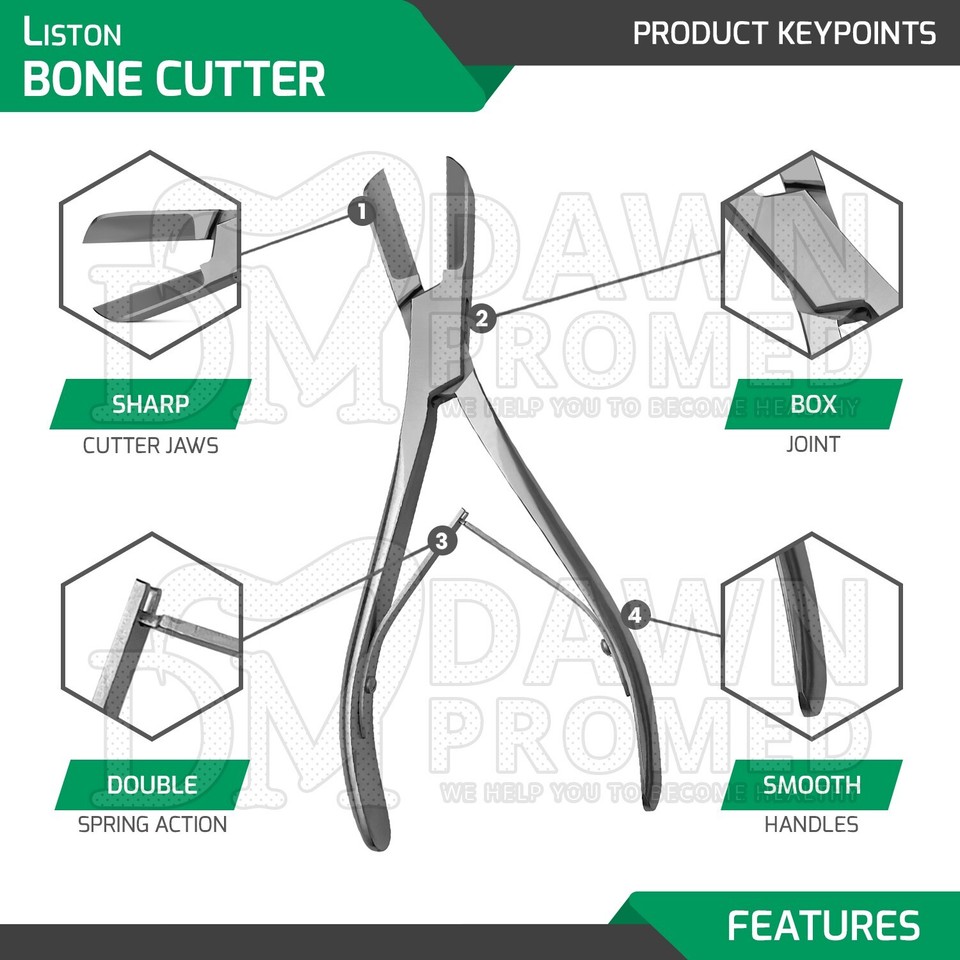 Liston Bone Cutter Forceps 8" Coral Fragging Surgical Orthopedic Inst ...