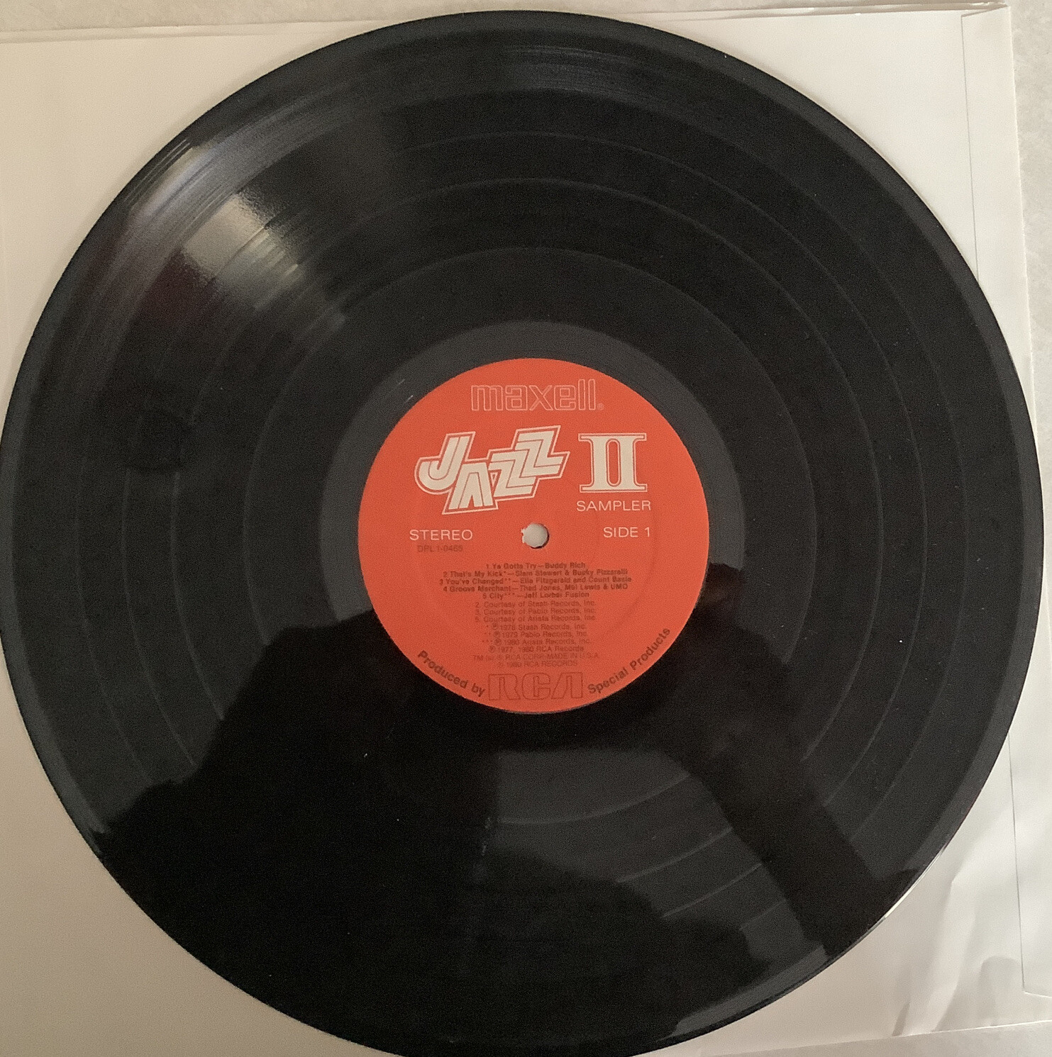 The Maxell Jazz 2 Sampler Vinyl LP - Limited Edition - RCA #DLP1-0465 ...