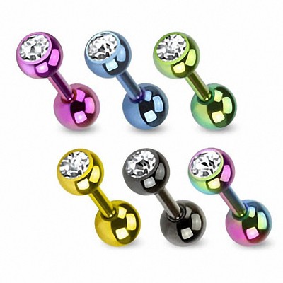 Ear Cartilage Piercing Titanium Rhinestone | eBay UK