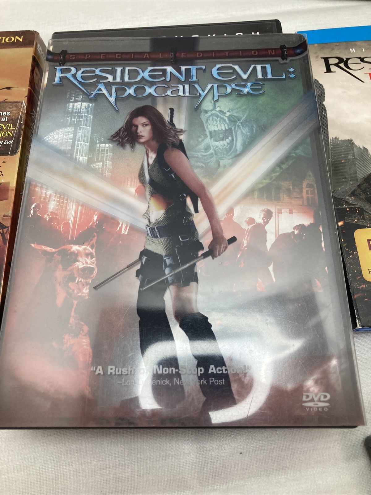 Lot Of 6 Resident Evil Movies DVDs/Blu-Ray, Action Packed Zombie Terror ...