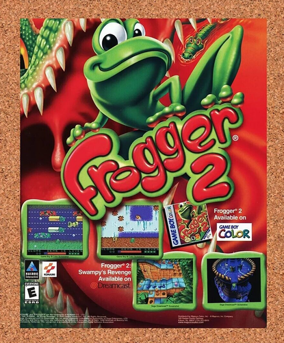Frogger 2 GBA Original 2000 Ad Authentic Nintendo Gameboy Video Game Promo | eBay