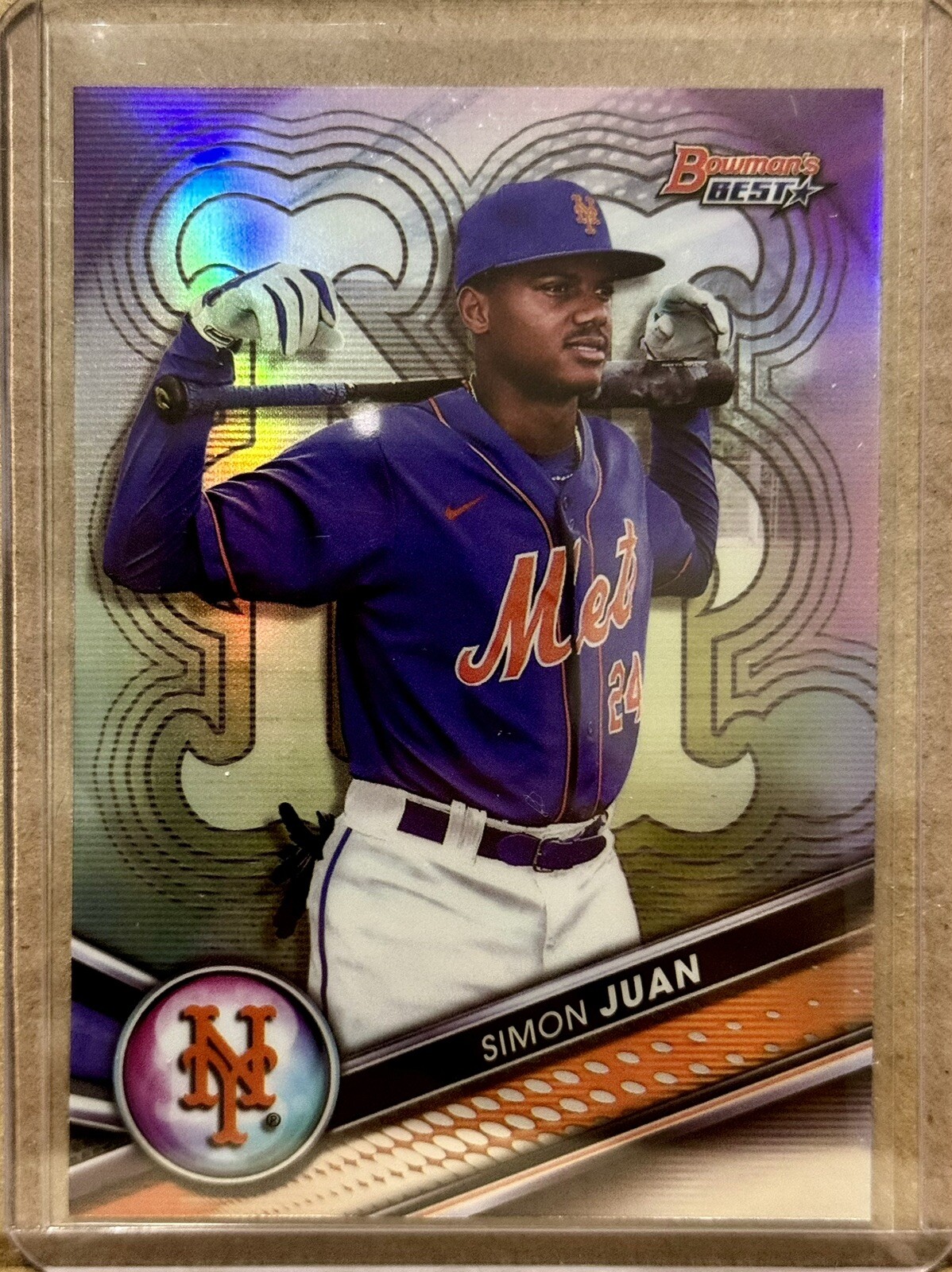 2022 Bowman's Best - Top Prospects Simon Juan #TP-16 Atomic Refractor ...