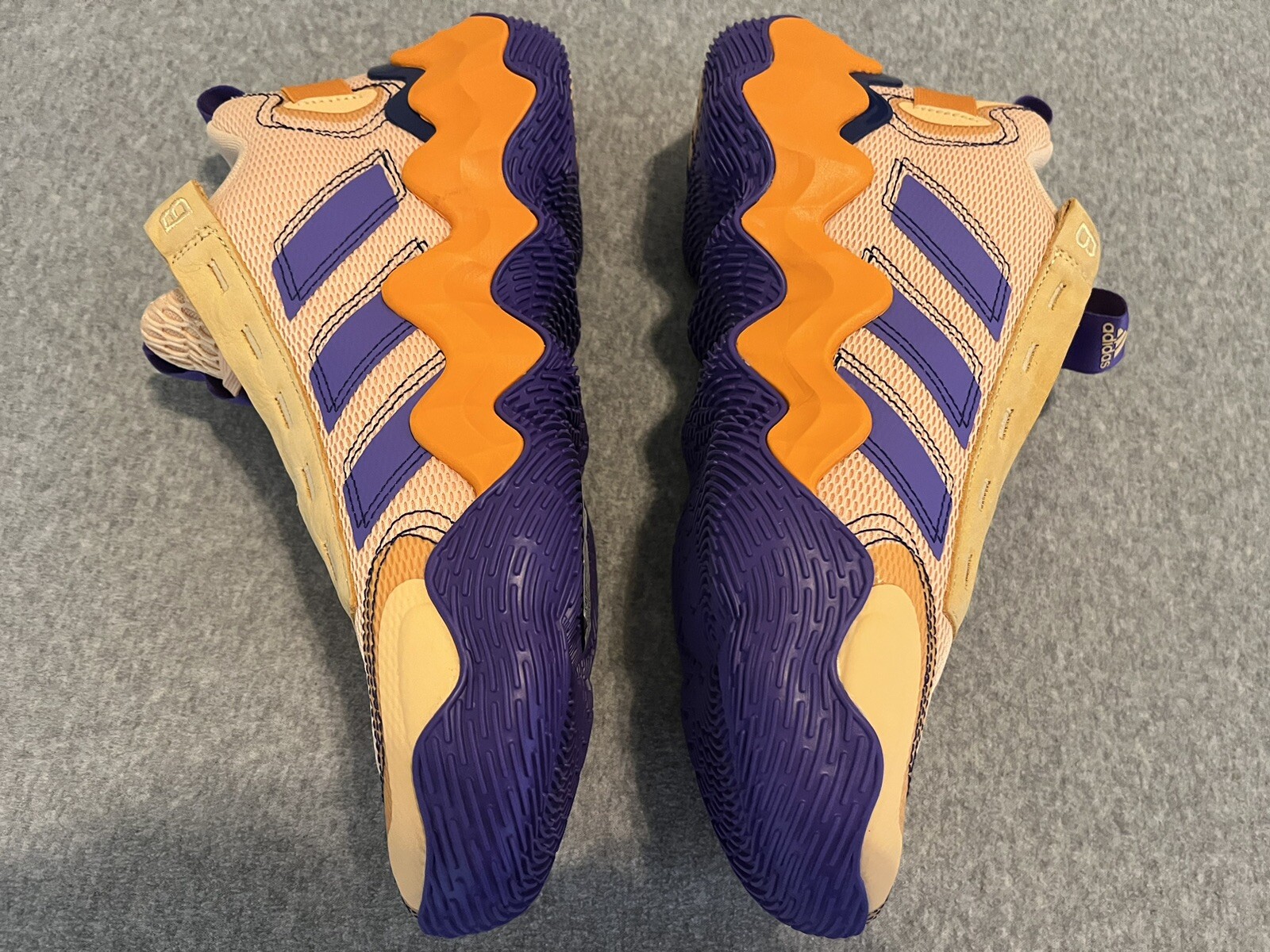 Adidas Exhibit B X 3SSB Basketball Shoes Orange Purple Mens Size 12 New ...