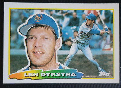 1988 Topps Big LEN DYKSTRA New York Mets MLB Baseball Card #203 Series ...