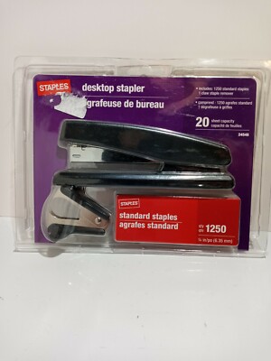 Staples Standard Full Strip Stapler Combo Pack, Black 1250 Ct Staples ...