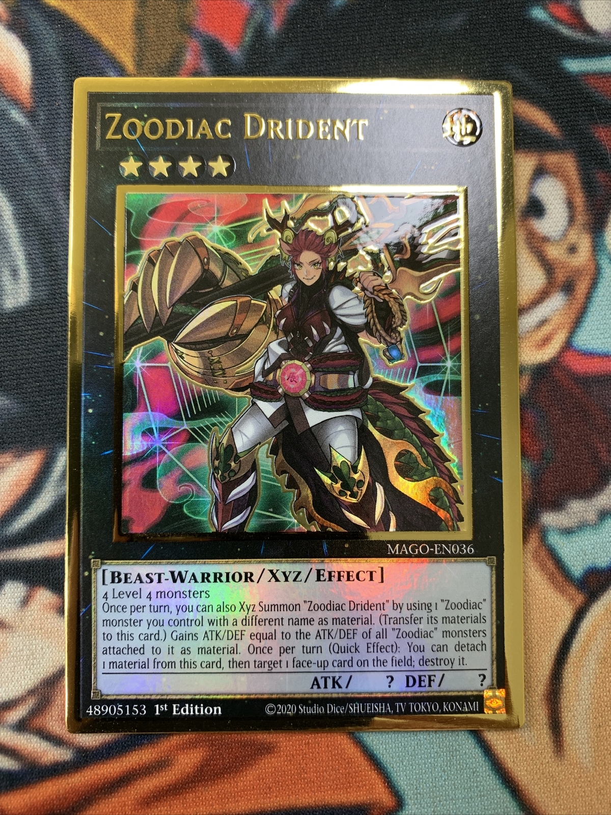 Yugioh! Zoodiac Drident - MAGO-EN036 - Premium Gold Rare - 1st Edition ...