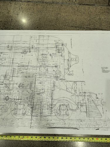 Southern Pacific Lima GS-6 4-8-4 Steam Locomotive Blueprint Drawing | eBay