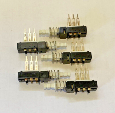 LOT OF 5 ITT SCHADOW AMERICA 121386 PUSH BUTTON SWITCH 6 SILVER ...