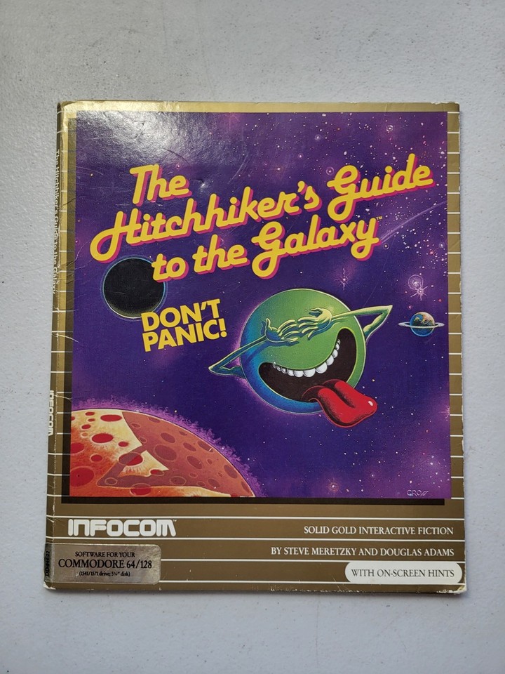 Infocom Hitchhiker's Guide to the Galaxy Commodore 64/128 BOX AND ...