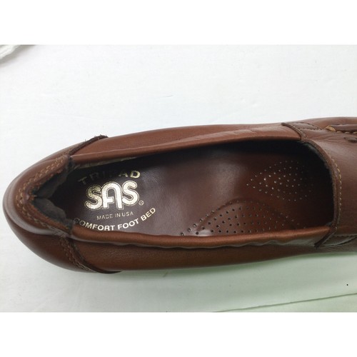 SAS Weave Slip On Loafer Chestnut Brown Womens 8N Comfort Shoe New | eBay