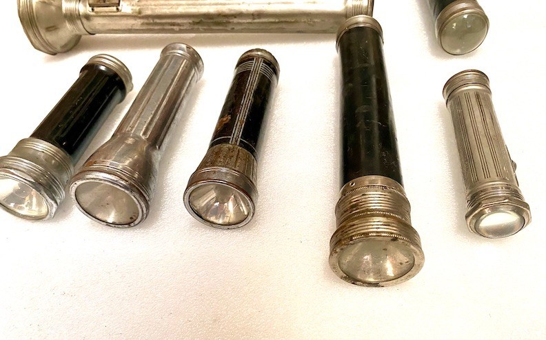 LARGE LOT OF 1930S-40S VINTAGE AMERICAN MID CENTURY ANTIQUE FLASHLIGHTS ...