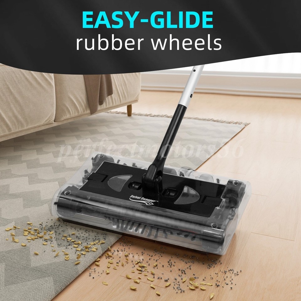 Cordless floor sweeper 45" rechargeable floor and carpet sweeper Vacuum ...