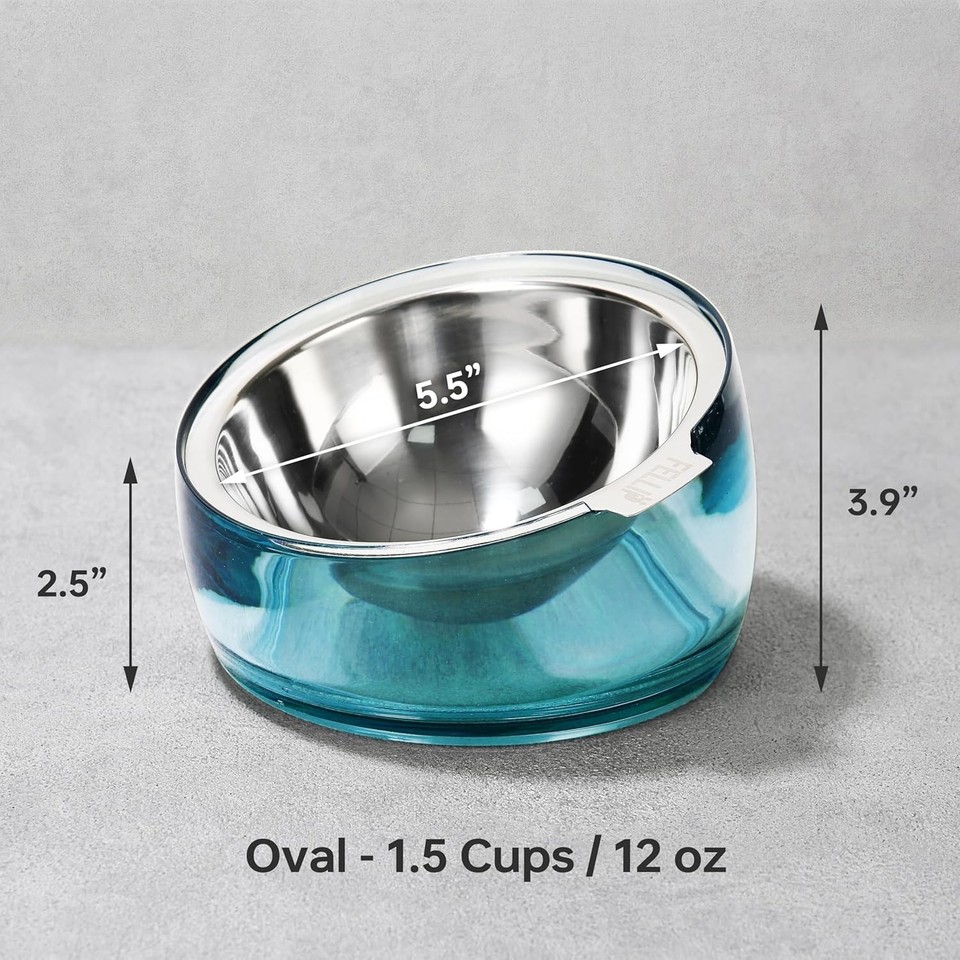 Elegant Slanted Dog Bowl with Removable Dish for Enhanced Digestion ...