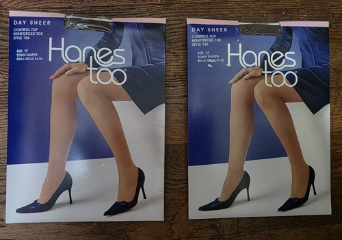 Hanes Too Pantyhose Day Sheer - Lot of 2 Size EF - Color Town Taupe ...