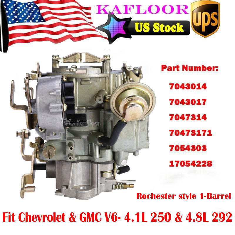 1-Barrel Carb Carburetor For Chevrolet Chevy GMC V6 6CYL 4.1L 250 4.8L ...
