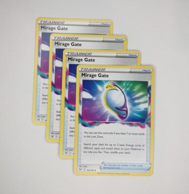 Mirage Gate 163/196 Regular x4 - 4x Trainer Playset - Pokemon S&S Lost ...
