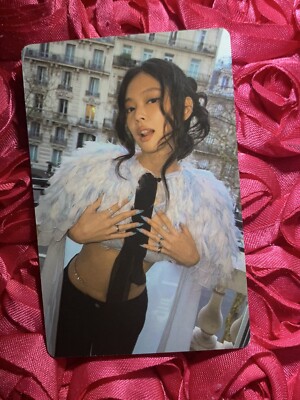 Jennie BLACKPINK Ruby Red KPOP Idol Girl Photo Card Light Blue Angel | eBay