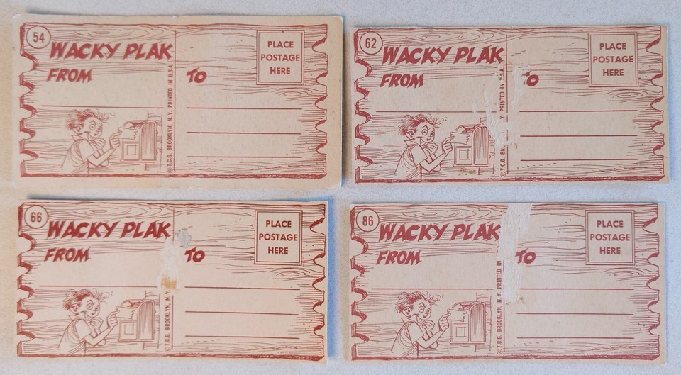 1959 Topps Wacky Plaks 4 Different NonSport cards | eBay