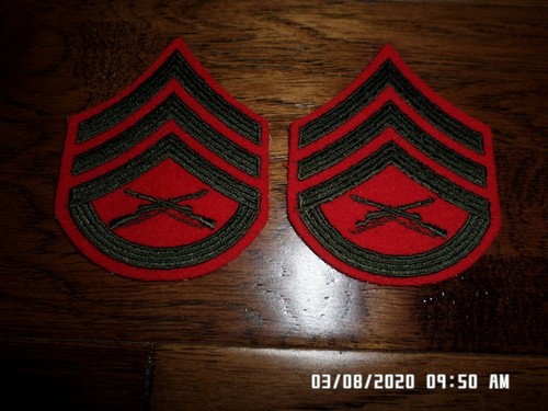 MARINE CORPS STAFF SERGEANT PATCHES ALPHA SERVICE FEMALE DRESS UNIFORM ...