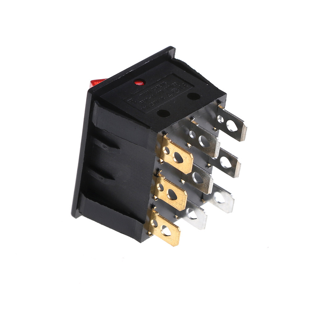 KCD3 34*40 Big Rocker Switches With Red Light Three-Way Switch 9 Pin 2 ...