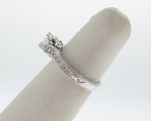 Shane Co 0.90ct Genuine Diamonds Princess Cut Solid 14k White Gold 3 ...