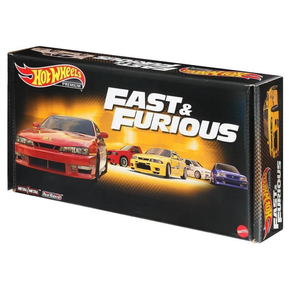 Hot Wheels Fast & Furious HKF08 Premium Bundle 5 Mini Cars set Mattel ...