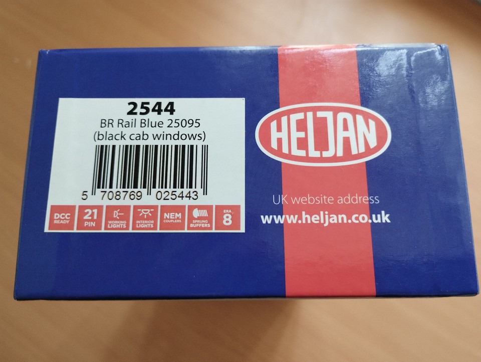 Heljan 2544 Class 25 BR Rail Blue 25095 DCC fitted Test run only | eBay UK