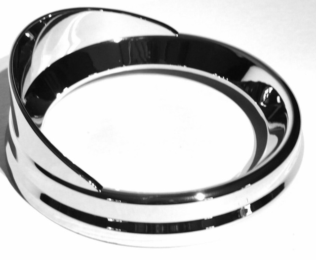gauge cover speedo or tachometer large classic style chrome plastic for ...