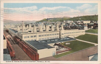 Lithograph Newell West Virginia View of Edwin Knowles China Factory ...