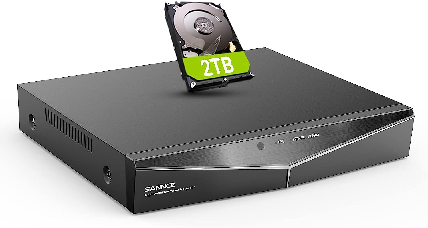 DVR for Security Camera, 5MP Lite 8CH CCTV DVR with 2TB Hard Drive, H ...