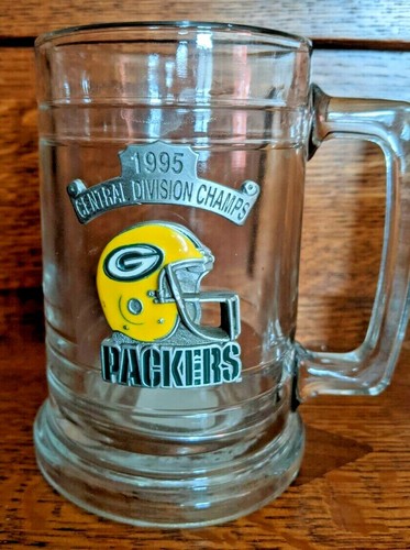 Green Bay Packer Beer Stein with Pewter Logo - NFL Team Mug 3D Logo | eBay
