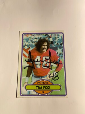 New England Patriots TIM FOX Signed Card | eBay