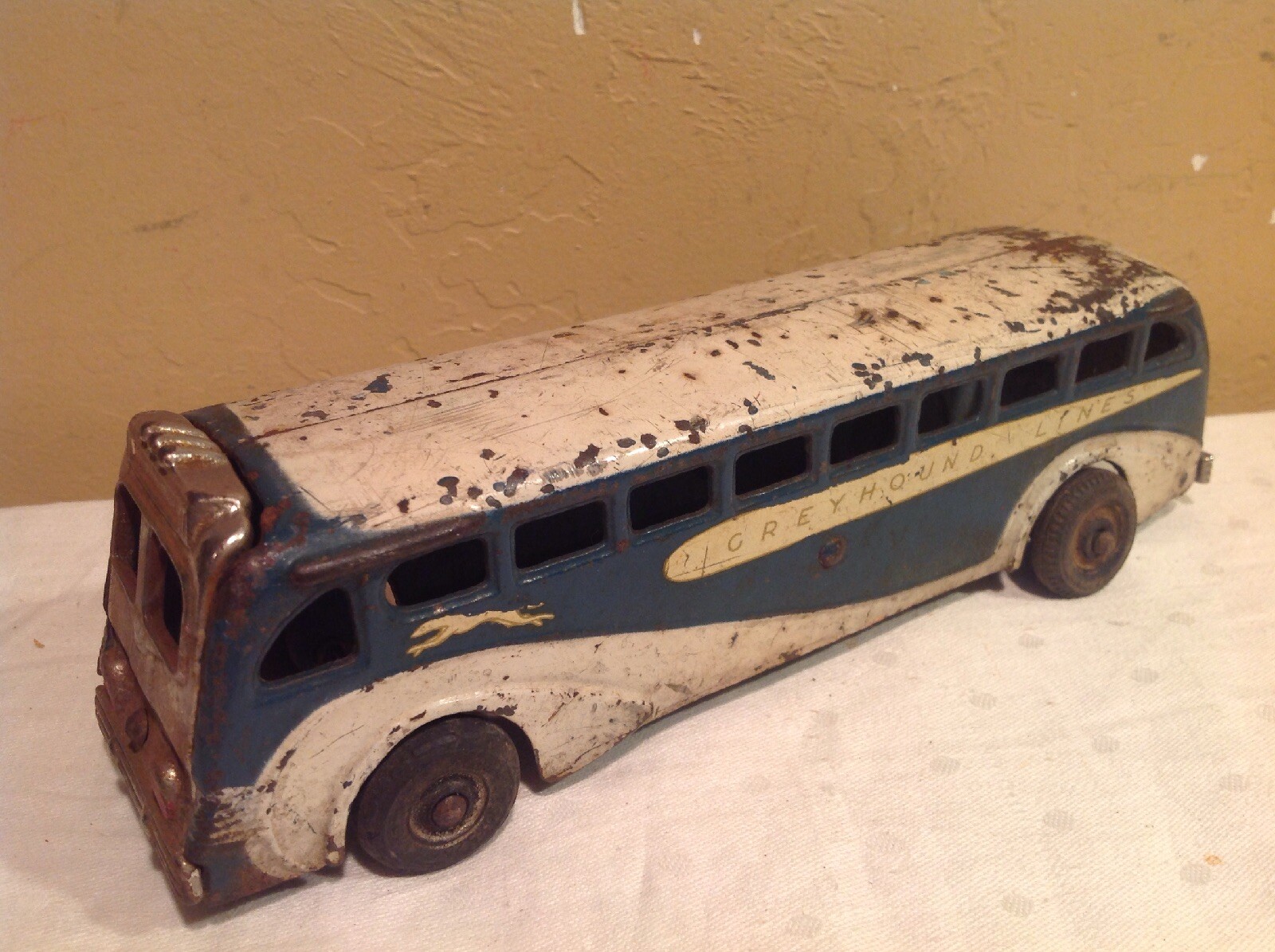 Vintage 1939 Arcade Cast Iron Large 9” Greyhound Tour Bus Toy | eBay