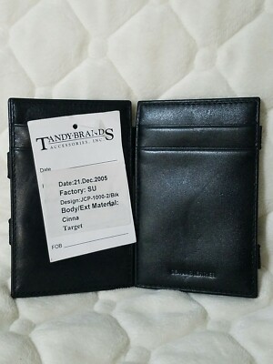 Tandy Brands Bi-Fold Wallet - Black - Tandy Leather JCP-1000-2/BLK FREE ...